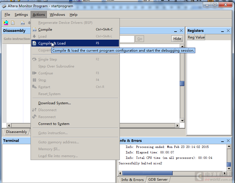 【Altera SOC 体验之旅】Monitor Program在线仿真器的使用 - 自由讨论/学习心得 - MyFPGA Forum - Powered by Discuz!
